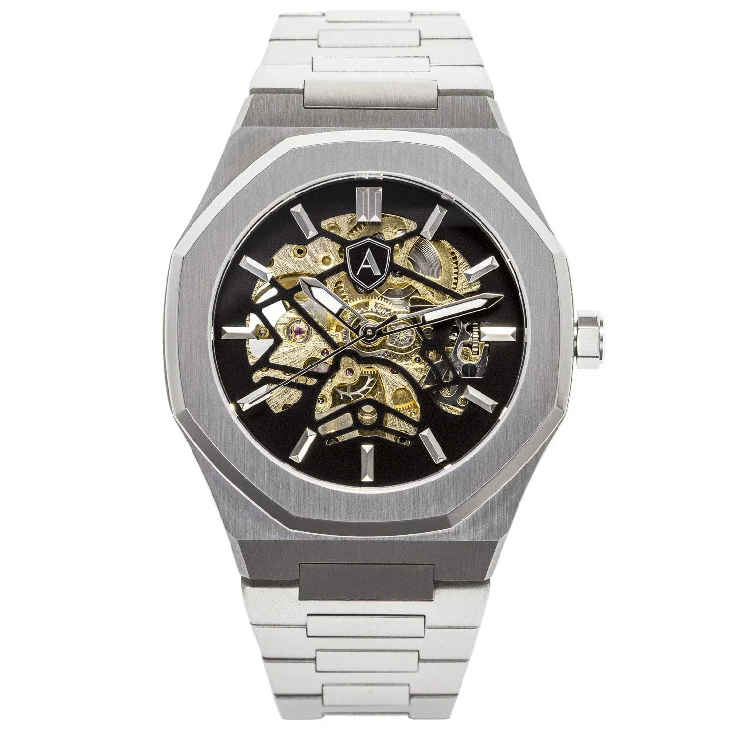 Hybrid Collection / Men's Silver Skeleton Watch | APEX WATCHES